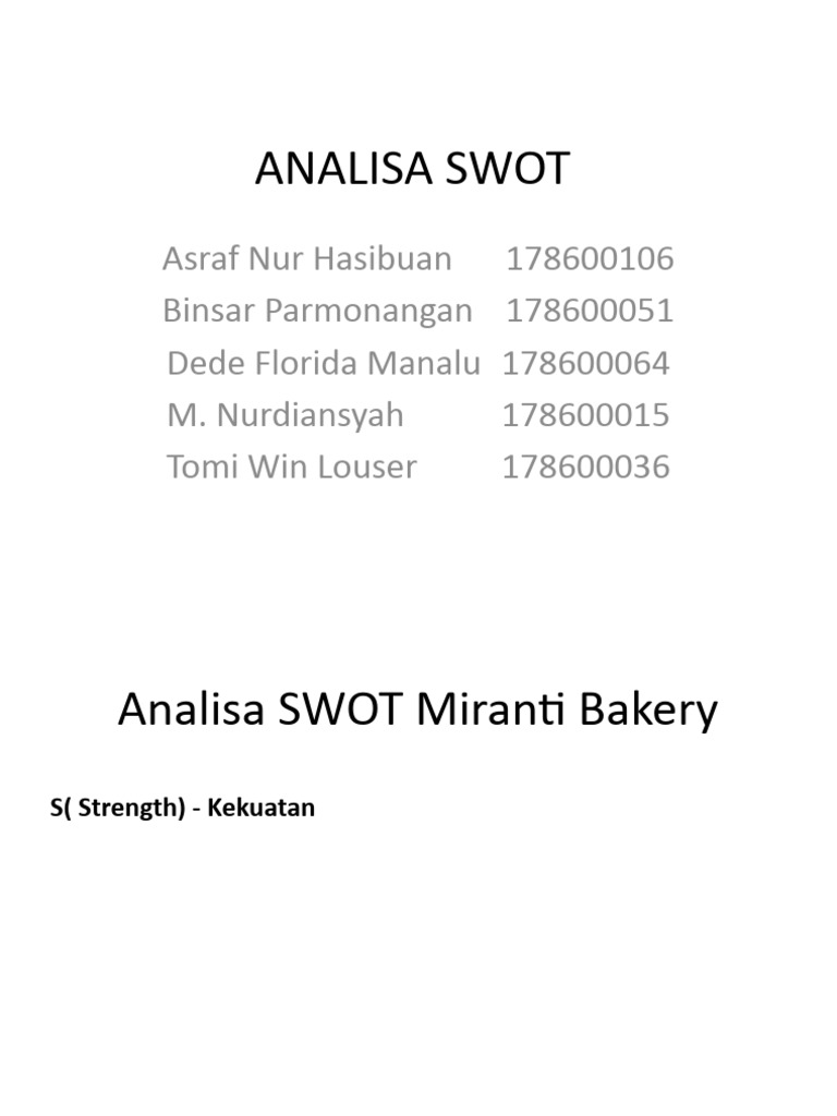Analisa Swot | PDF
