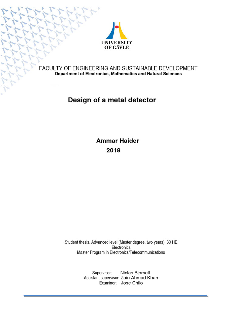 Design of A Metal Detector | PDF | Radar | Antenna (Radio)