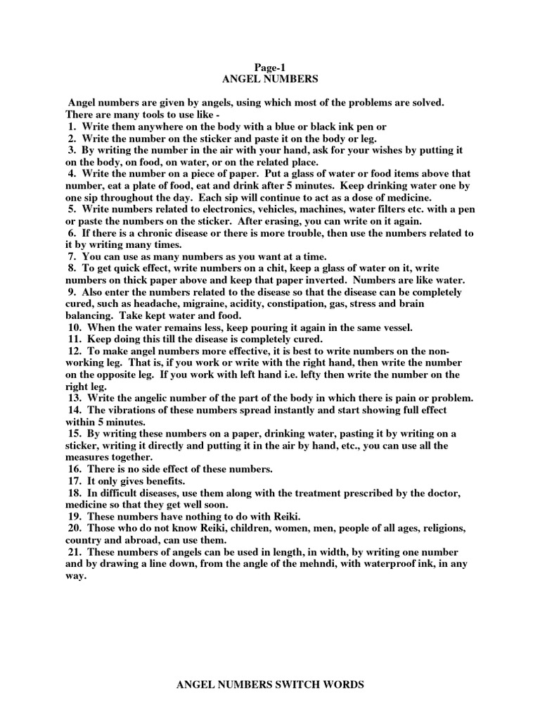 Angel Numbers Switch Word | PDF | Astrological Sign | Zodiac