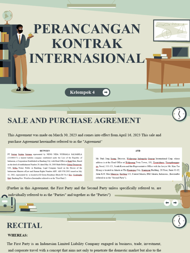 Perancangan Kontrak Internasional | PDF | Indonesian Rupiah | Sales