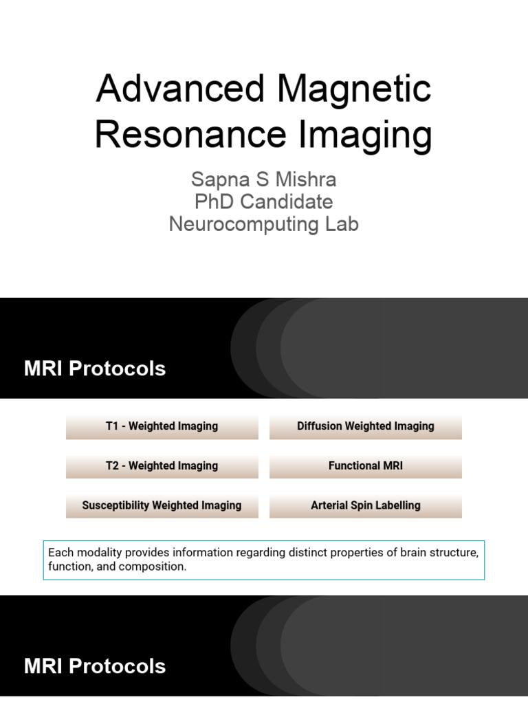 Advanced MRI Techniques Explained | PDF | Magnetic Resonance Imaging ...
