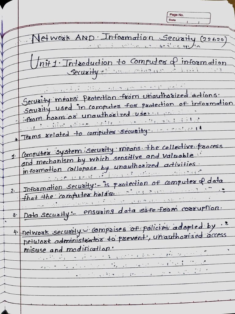 NIS 22620 Unit 1 | PDF | Denial Of Service Attack | Security Technology