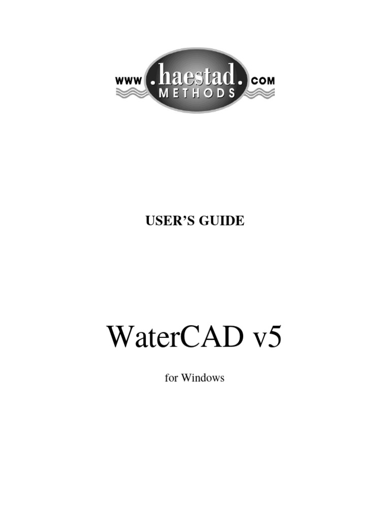 WaterCAD Users Guide | Download Free PDF | Auto Cad | Menu (Computing)