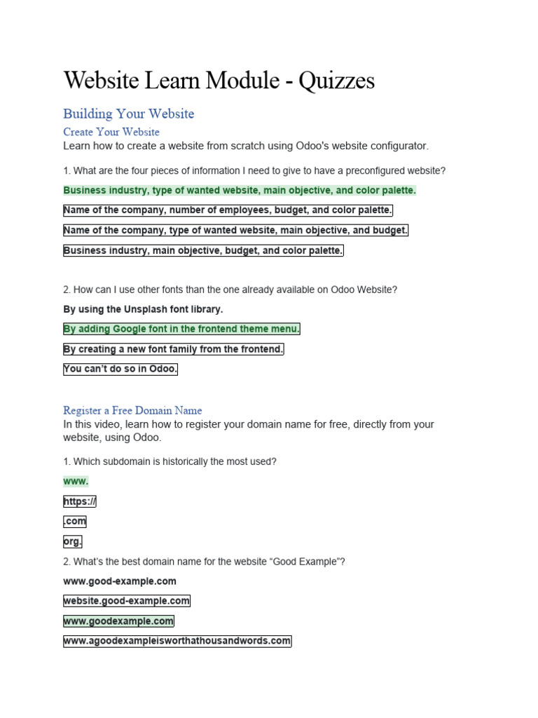 Odoo Website Creation and SEO Guide | PDF | Websites | Search Engine ...