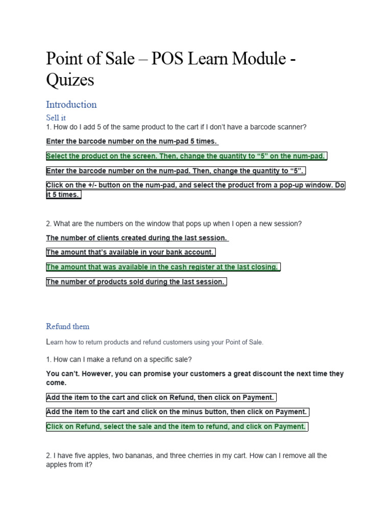 02b. POS Learn Module | PDF | Point Of Sale | Service Industries