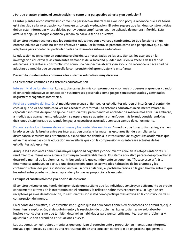 Mario Carretero | PDF | Pensamiento | Constructivismo (filosofía de la ...