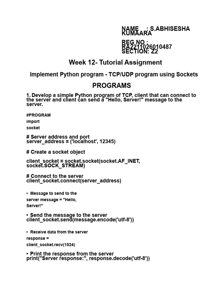 APP Assignment | PDF | Network Socket | Port (Computer Networking) APP Assignment | PDF | Network Socket | Port (Computer Networking)