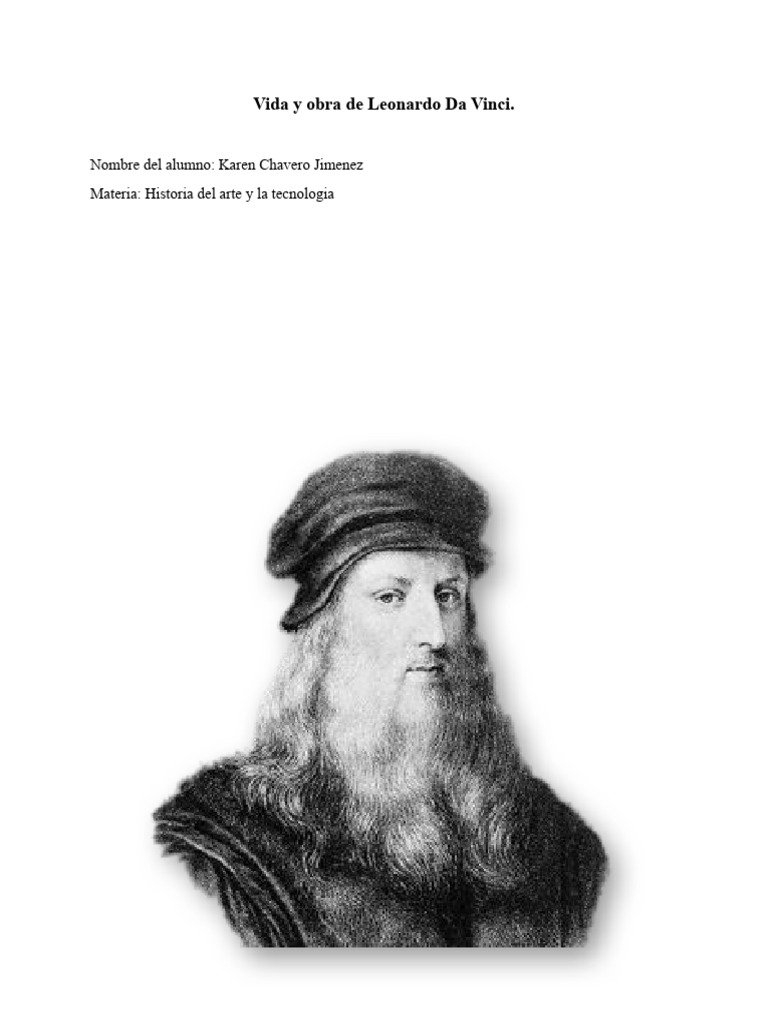 Vida y Obra de Leonardo Da Vinci | Descargar gratis PDF | Leonardo Da ...