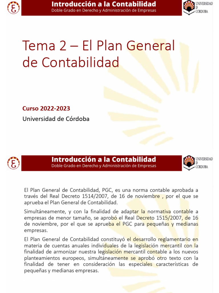 Tema 2 2022-2023 ACCOUNTING | PDF | Contabilidad | Estado financiero