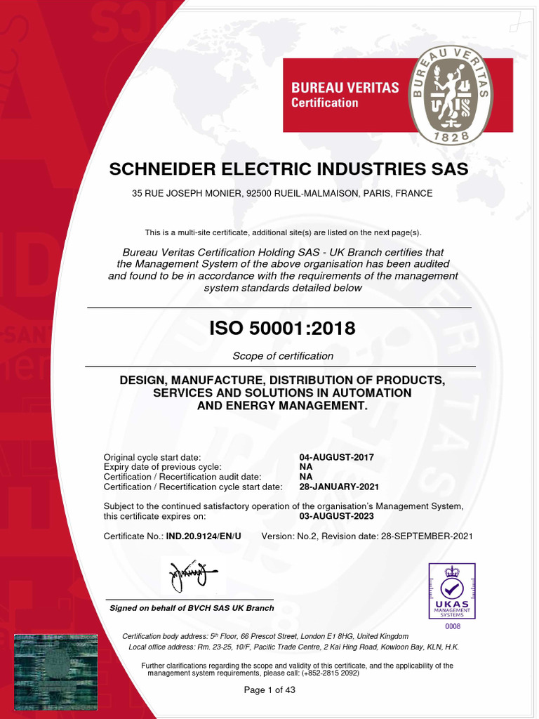 50K-En-Multi Site Ver2_Certificate for SV1+UPG 2021 | PDF | Electrical ...
