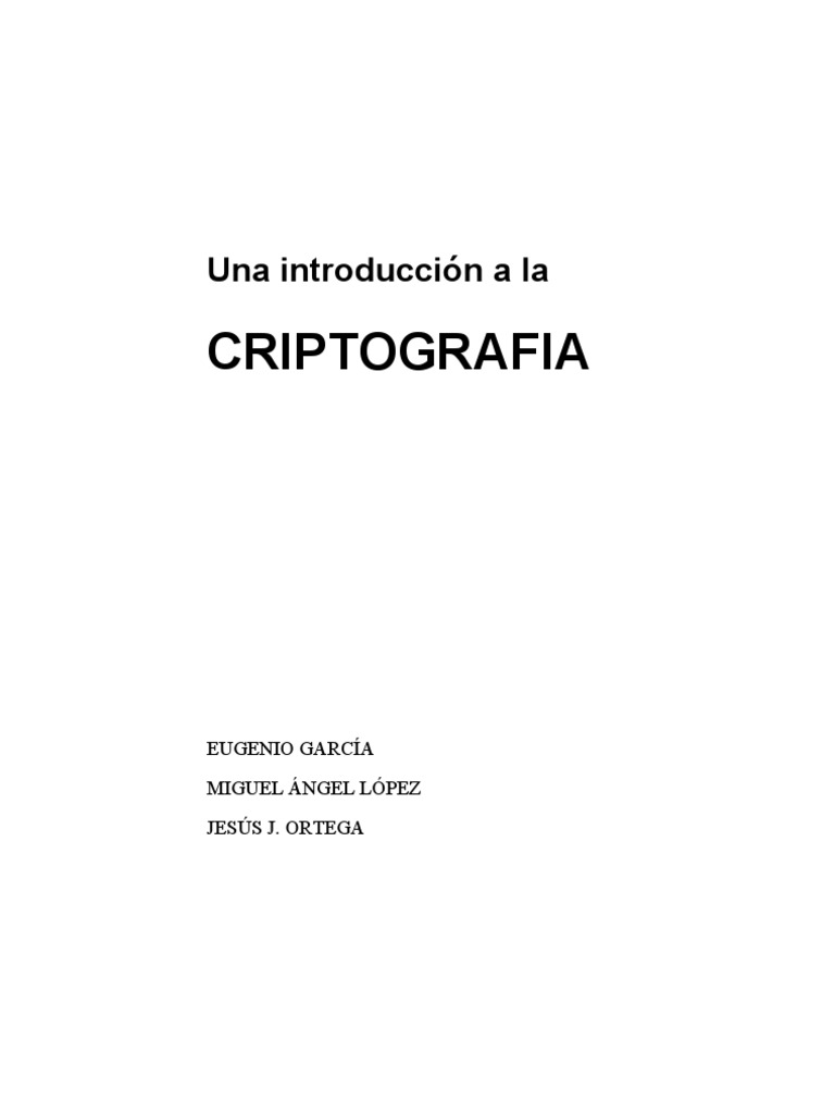 Libro Criptografia | PDF | Criptoanálisis | Criptografía