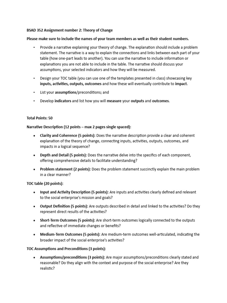 TOC Assignment#2 Rubric | PDF | Cognition | Cognitive Science
