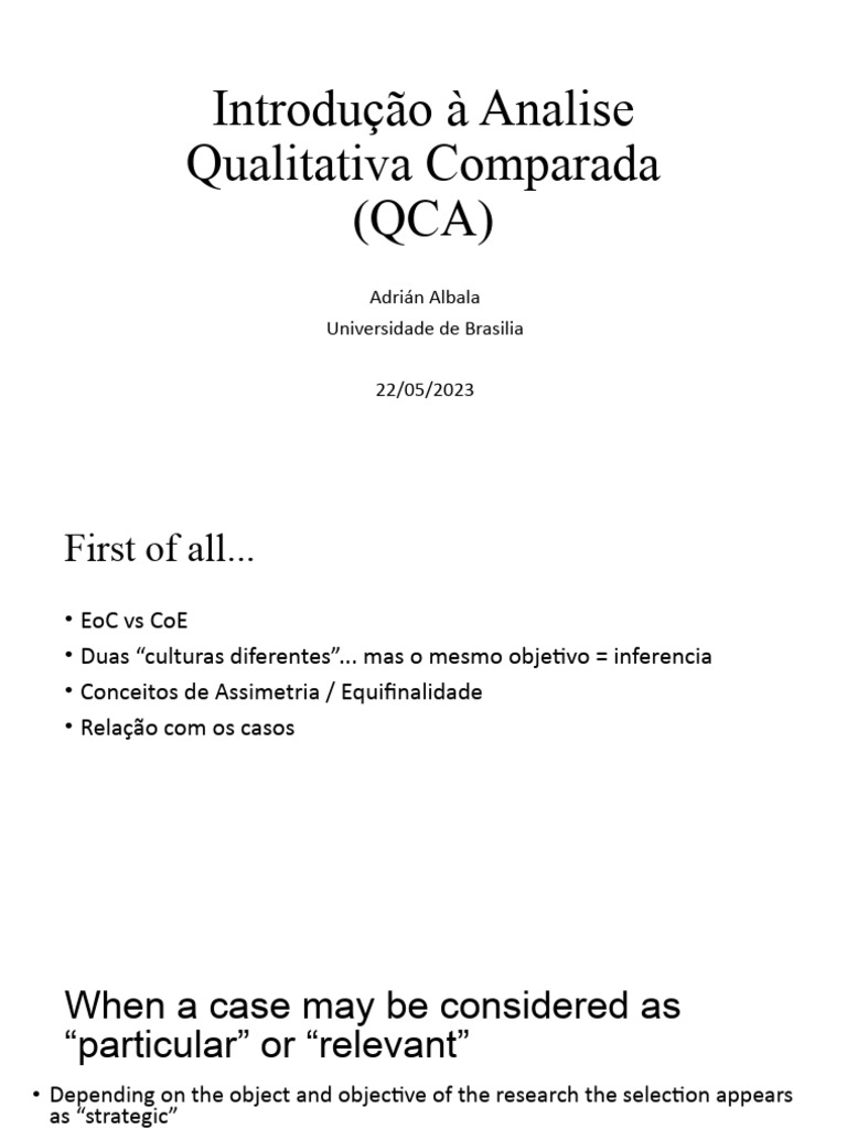 Aula QCA USP | PDF | Hypothesis | Causality