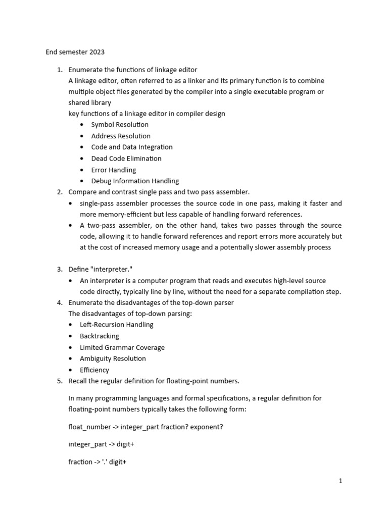 Compiler Design Material | PDF | Parsing | Programming