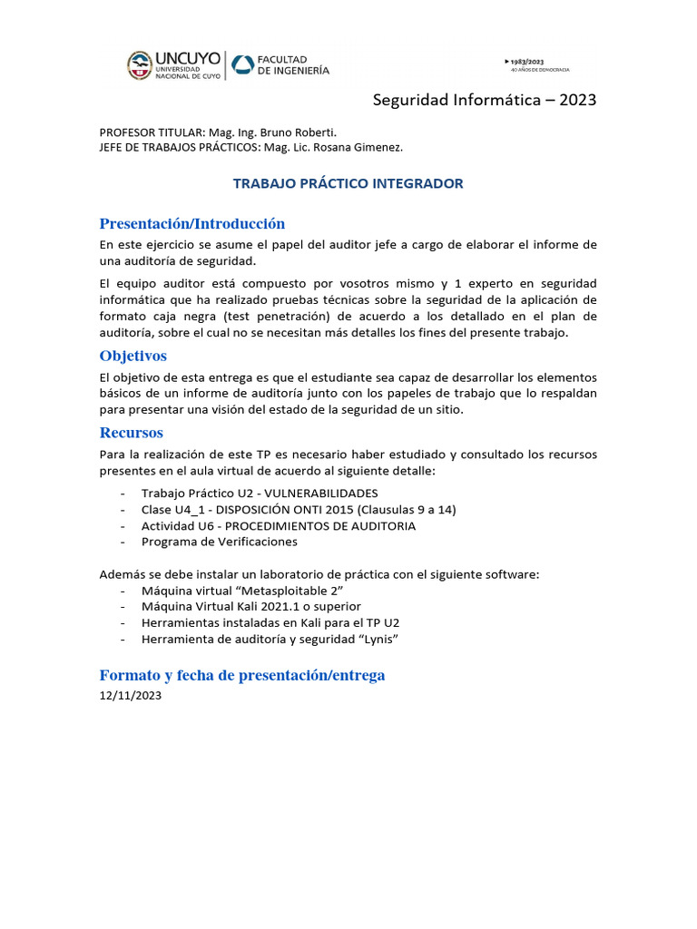 Trabajo Practico Integrador - MS2 | PDF | Redes | Internet y web