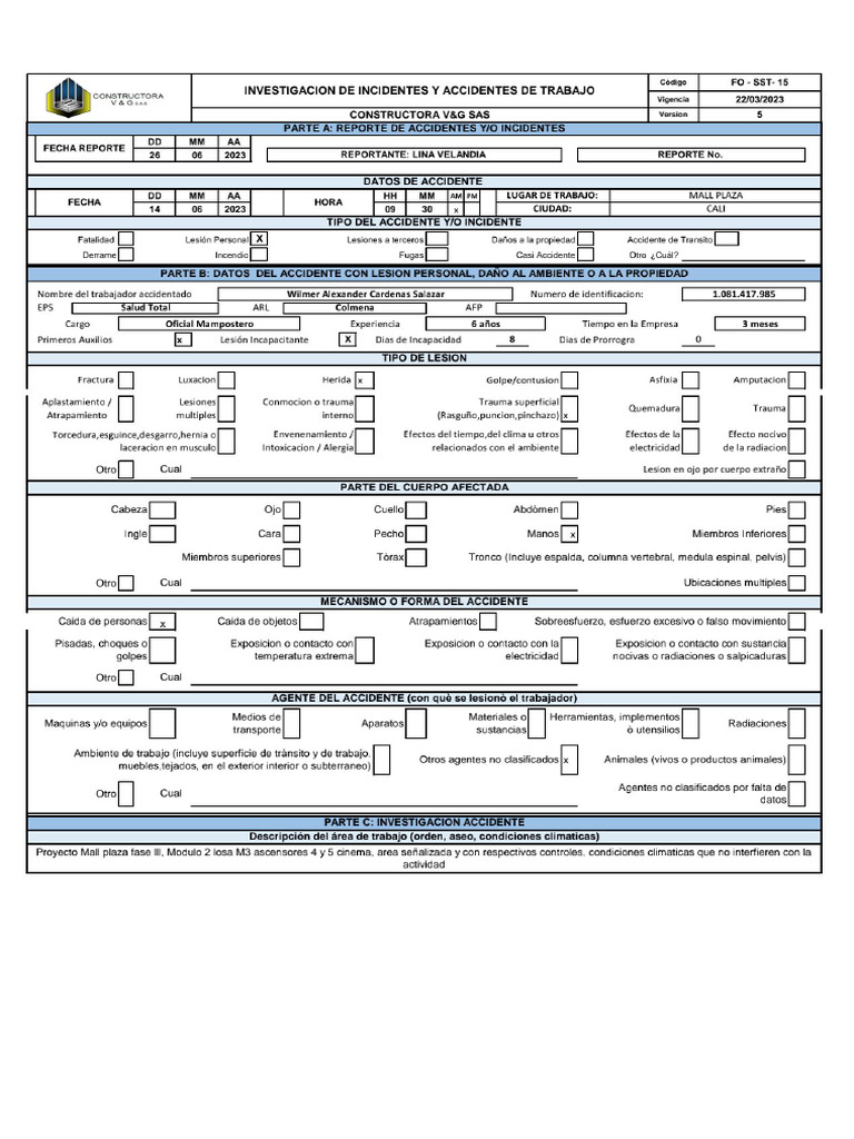 F - 15 - Investigacion A.T. Version 5 (Actual) ... - 1 | PDF
