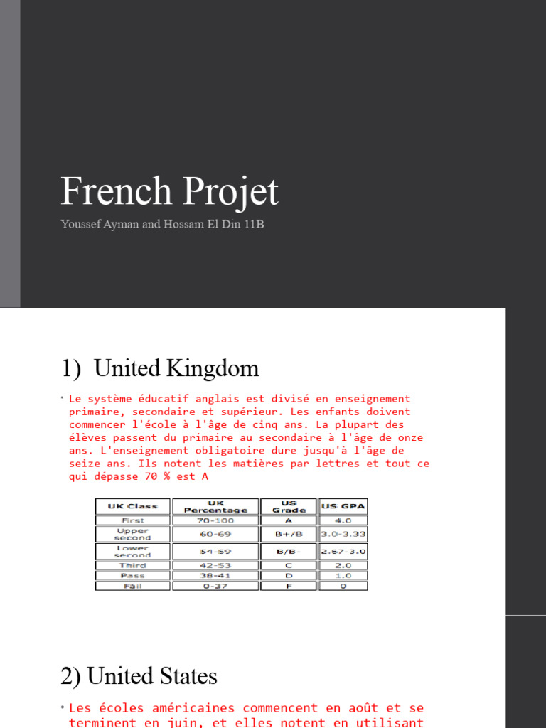 French Project | PDF | Enseignement secondaire | Université