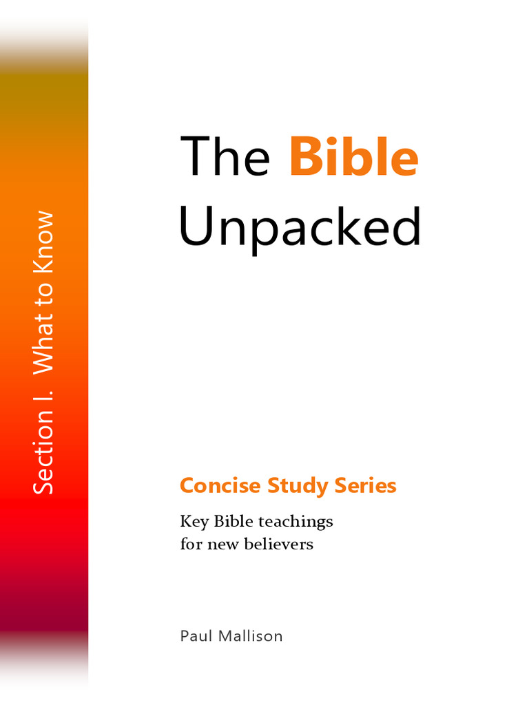 TBU Concise Study I | PDF | Jesus | Chapters And Verses Of The Bible