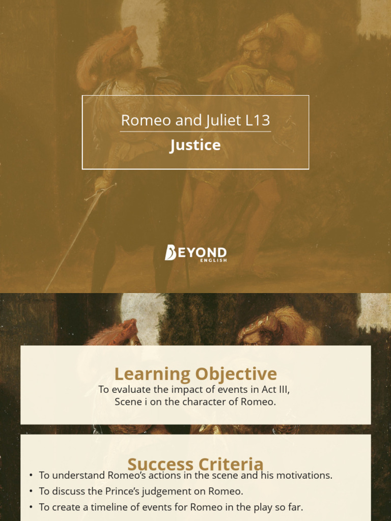 Romeo and Juliet L13 - Justice PowerPoint | PDF | Characters In Romeo And Juliet | Romeo And Juliet