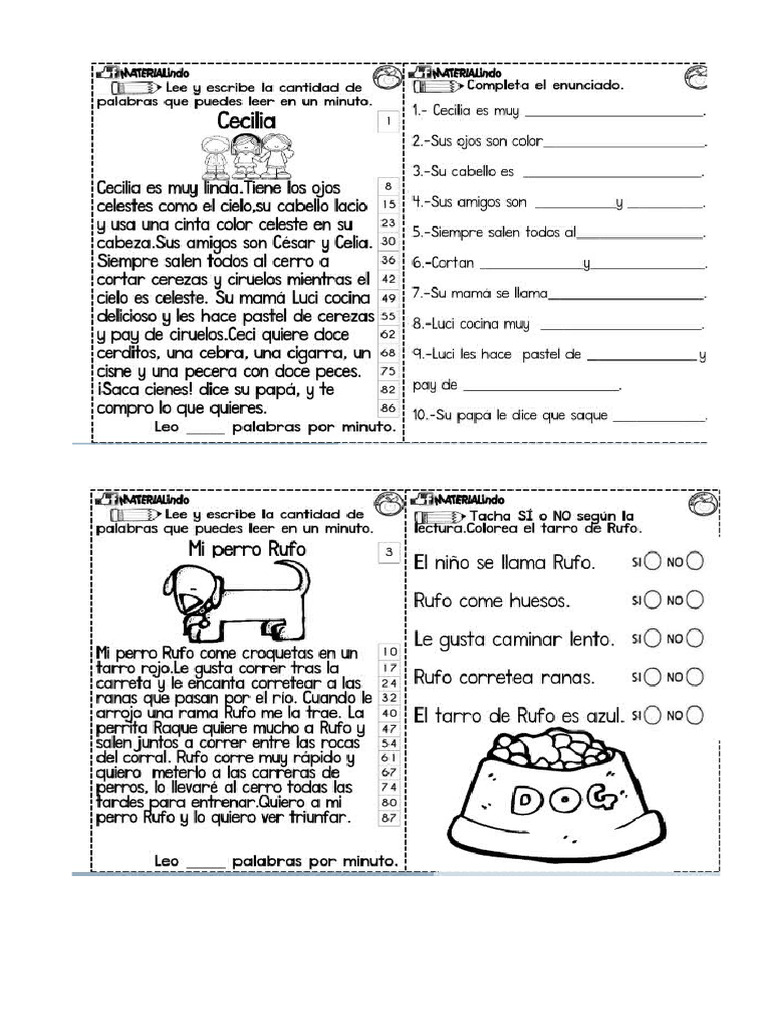 Comprension Lectora 2do | PDF