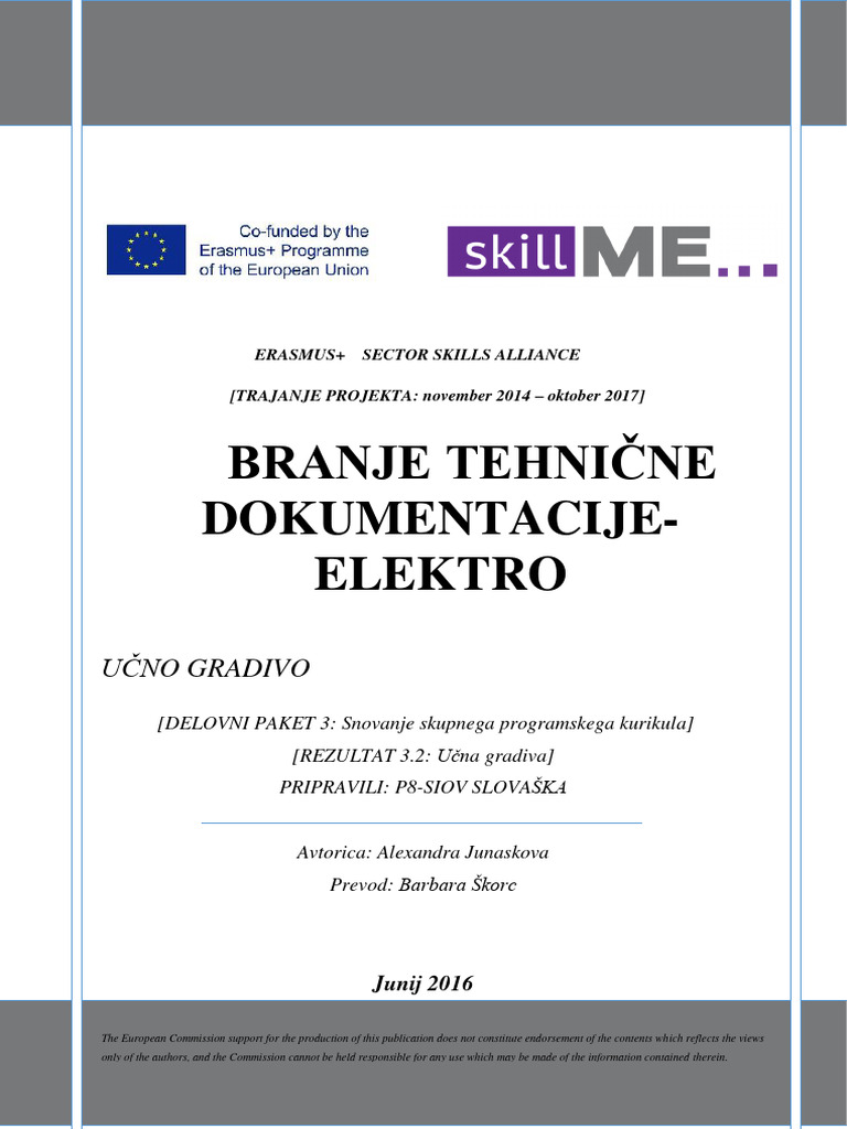 SkillME Reading Technical Documentation Electro - Learning Materials (SI) | PDF