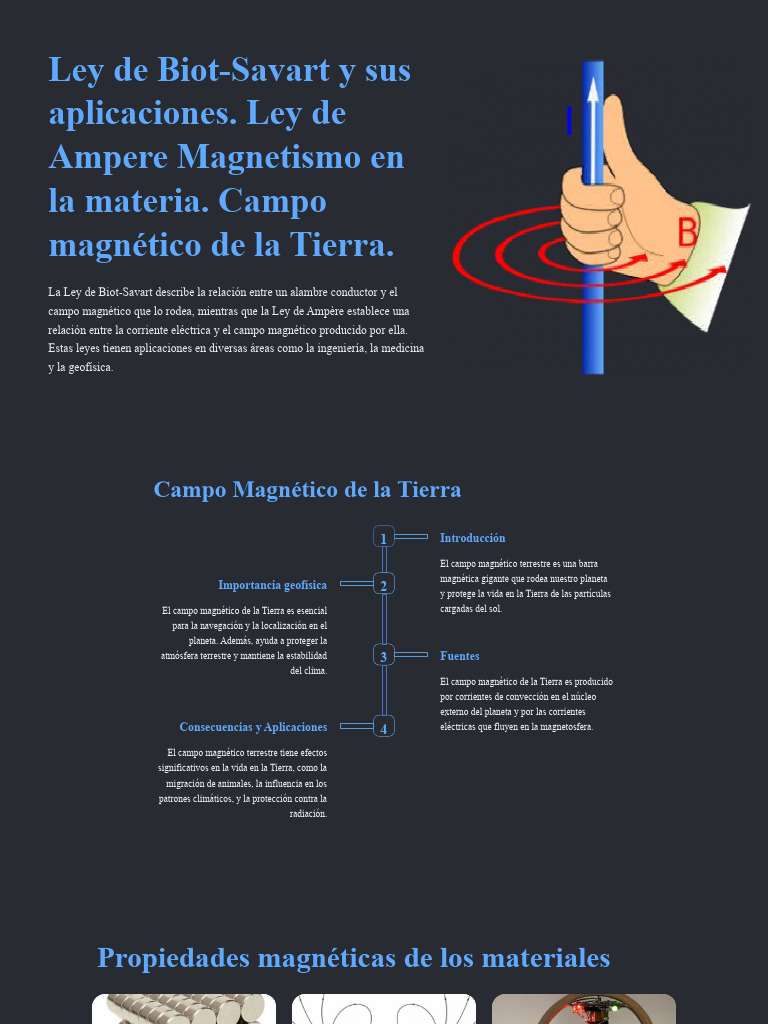 Ley de Biot-Savart y Ley de Ampere | PDF | Campo magnético | Campo ...