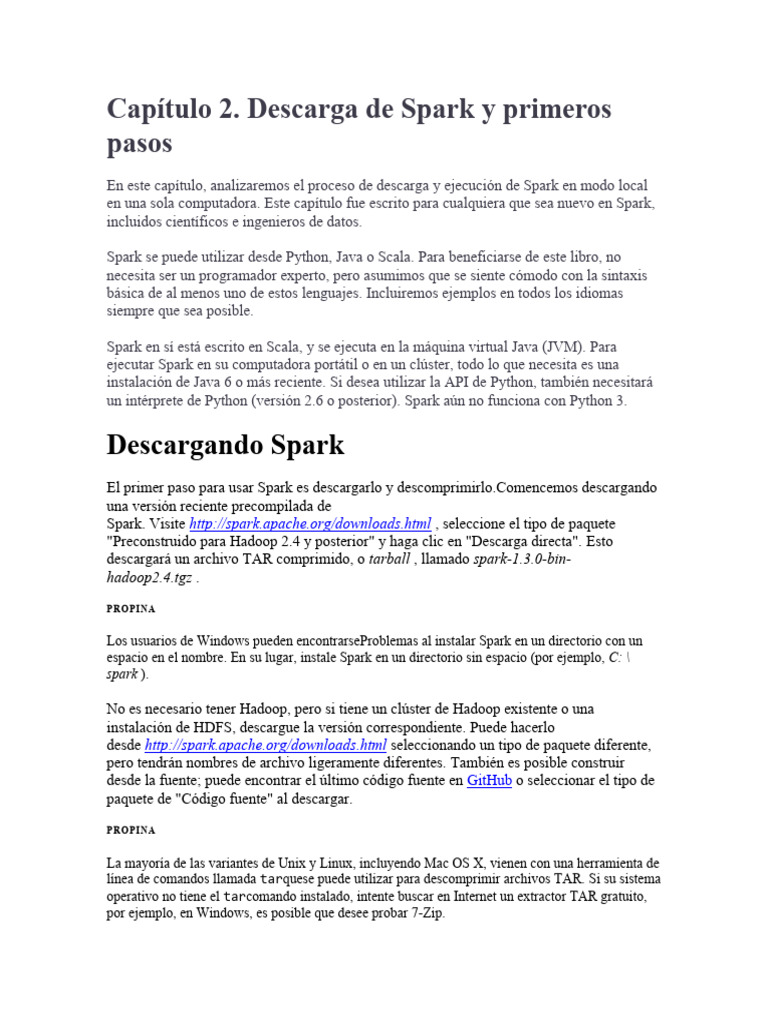 Learning Spark Lightningfast Big Data Analysis Cap 2 y 3 | PDF | Python (lenguaje de ...