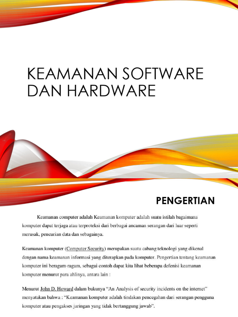 Keamanan Sistem Komputer: Hardware & Software | PDF