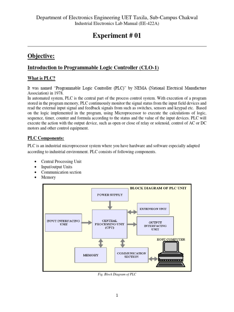 Industrial Electronics Lab Manual UOC | PDF | Logic Gate | Programmable Logic Controller