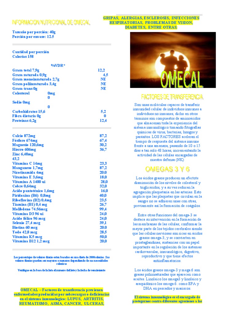 OMECAL | PDF | Sistema inmune | Magnesio