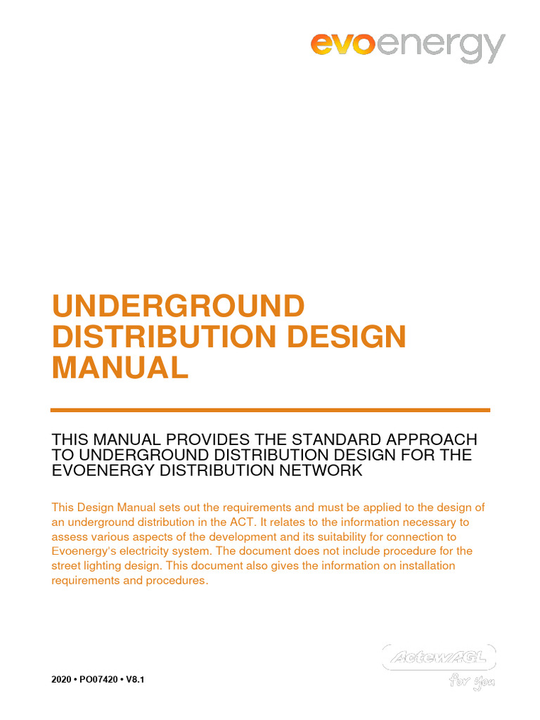 PO07420 Underground Distribution Design Manual | PDF | Electrical ...