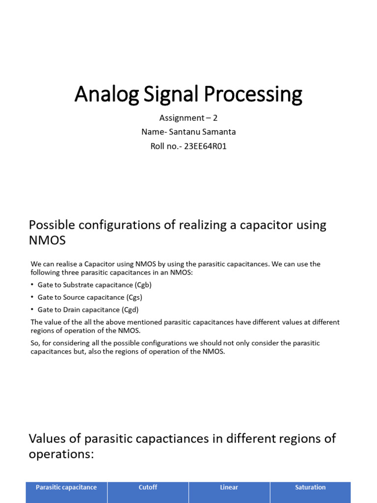 ASP Assignment 2 | PDF | Mosfet | Field Effect Transistor