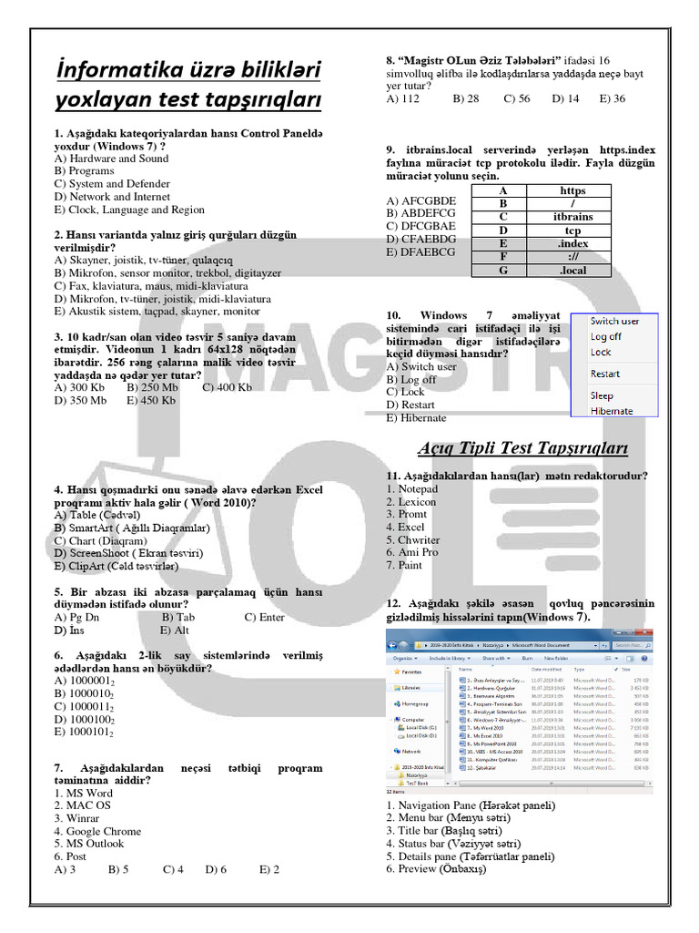 İnformatikadan 12 Qızıl Qayda - 2 Ci Hissə | PDF