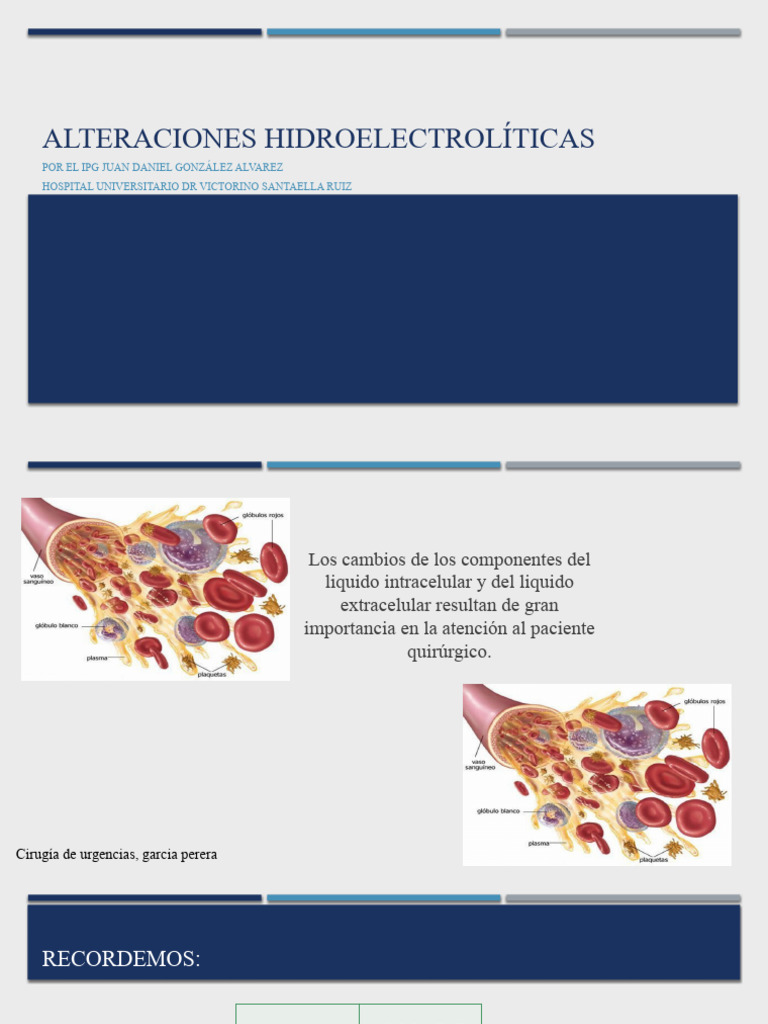 Alteraciones Hidroelectrolíticas | PDF | Potasio | Química