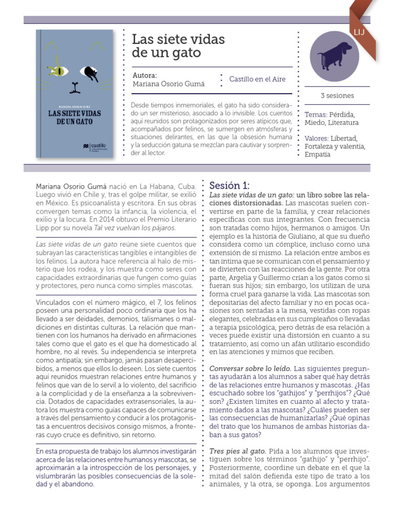 Las Siete Vidas de Un Gato Bac | PDF | Gatos