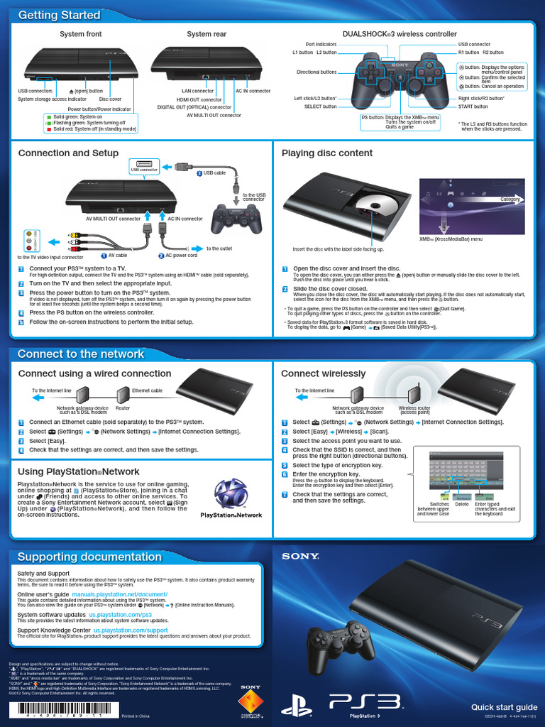 Playstation 3 CECH-4001B | PDF | Computer Network | Computing