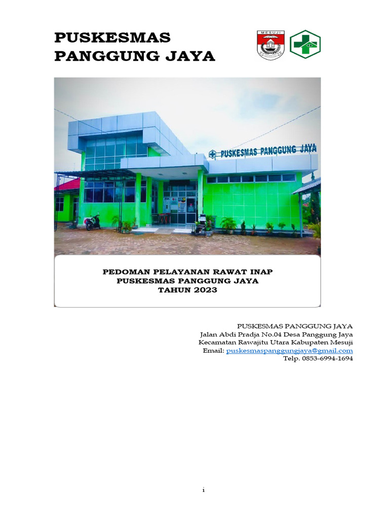 1.pedoman Pelayanan Rawat Inap Puskesmas Panggung Jaya | PDF