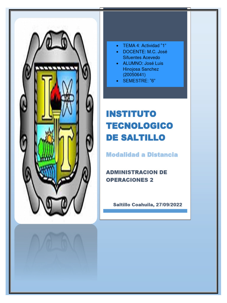 Tema 4 Act 1 | PDF | Lean Manufacturing | Calidad (comercial)