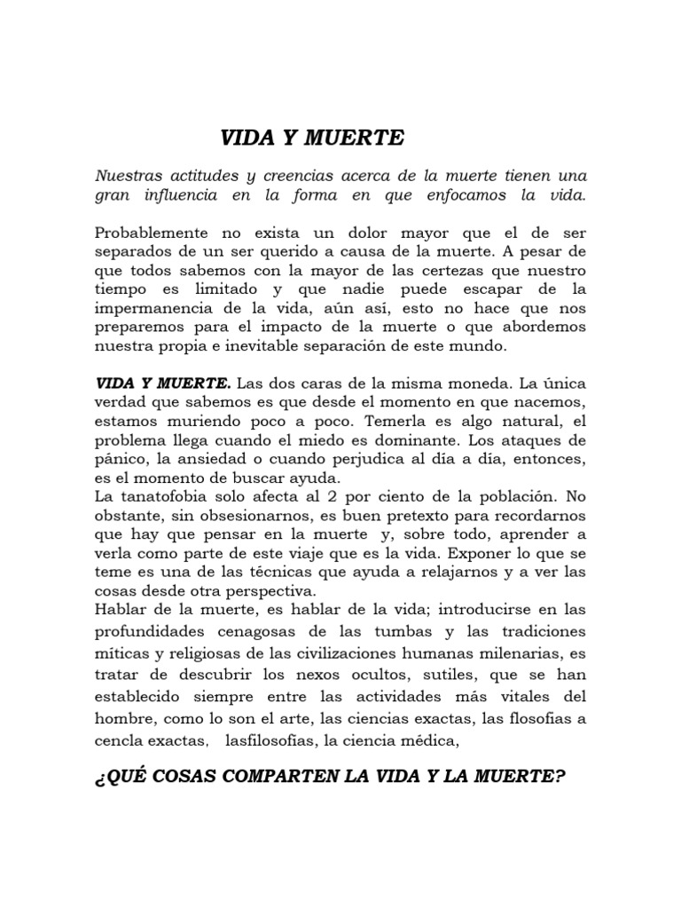 Vida y Muerte | PDF | Aborto | Entorno natural