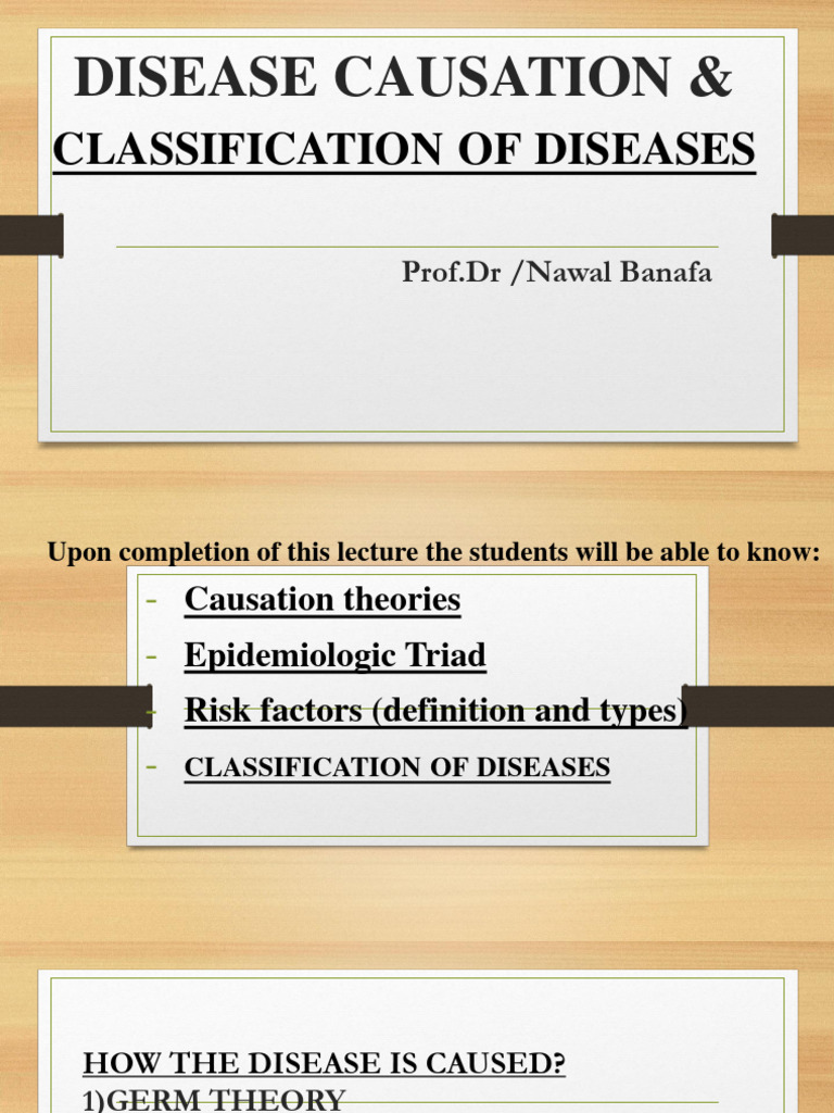 Disease Causation & Classification Guide | PDF | Infection | Non ...