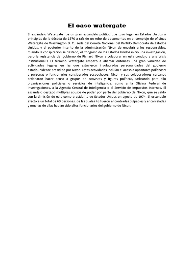 El Caso Watergate Pdf