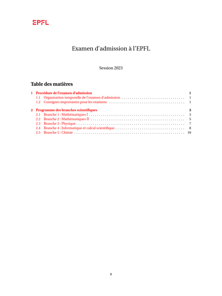 Examen d'admission EPFL 2023 | PDF | Programmation informatique | Géométrie