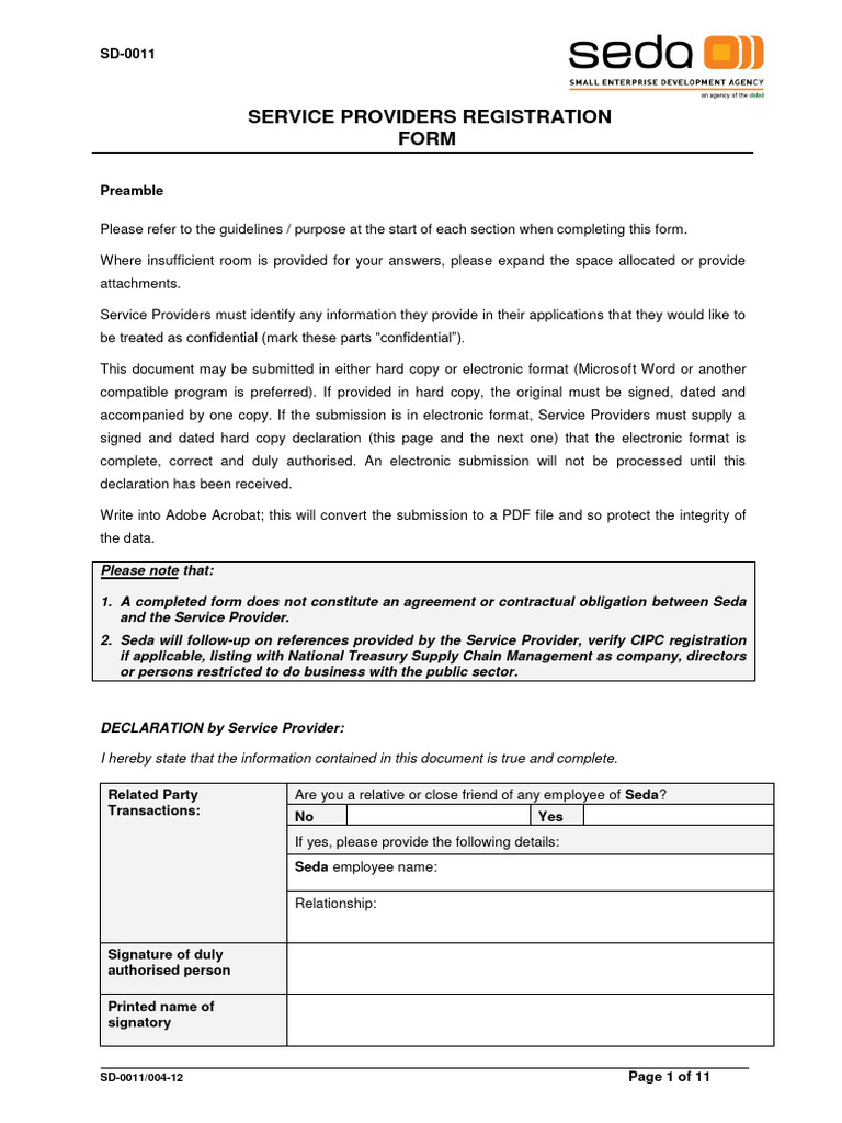 Seda - Registration - Assessment of | PDF | Outsourcing | Quality ...