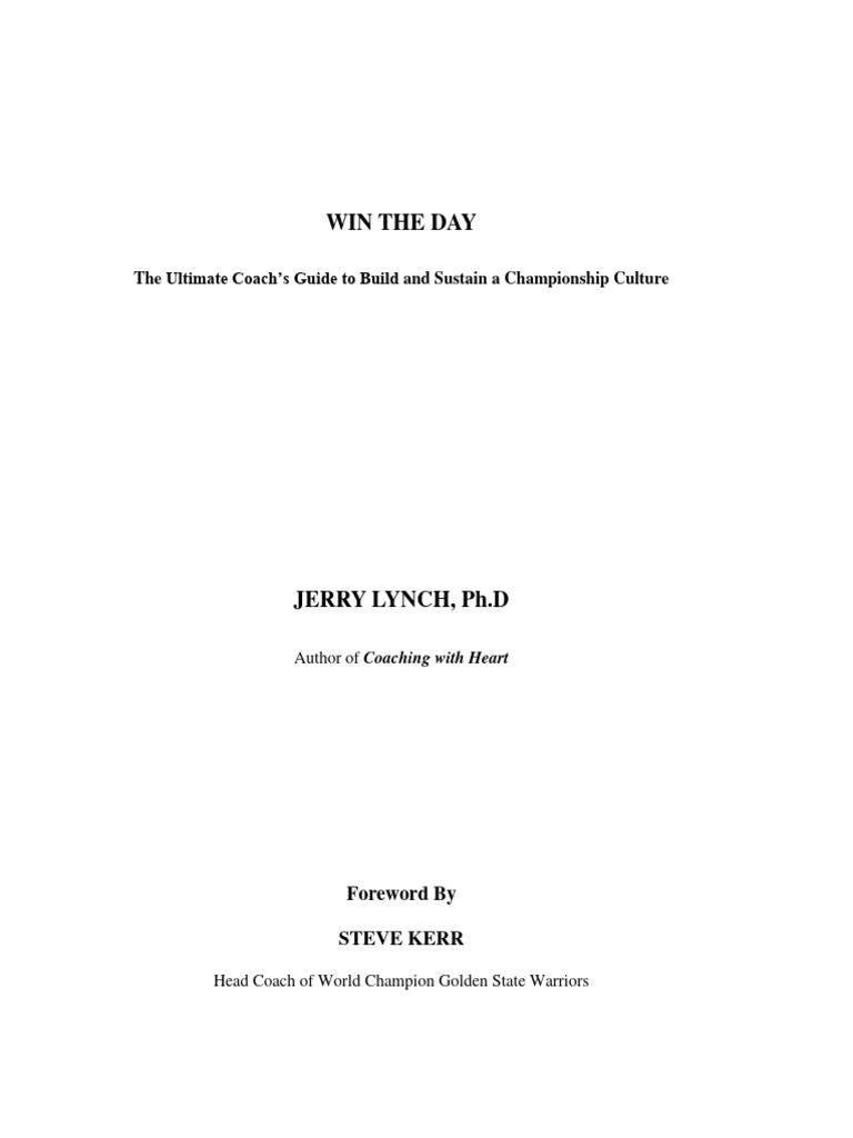 Win the Day: Coaching for Champions | PDF | Sun Tzu | Courage