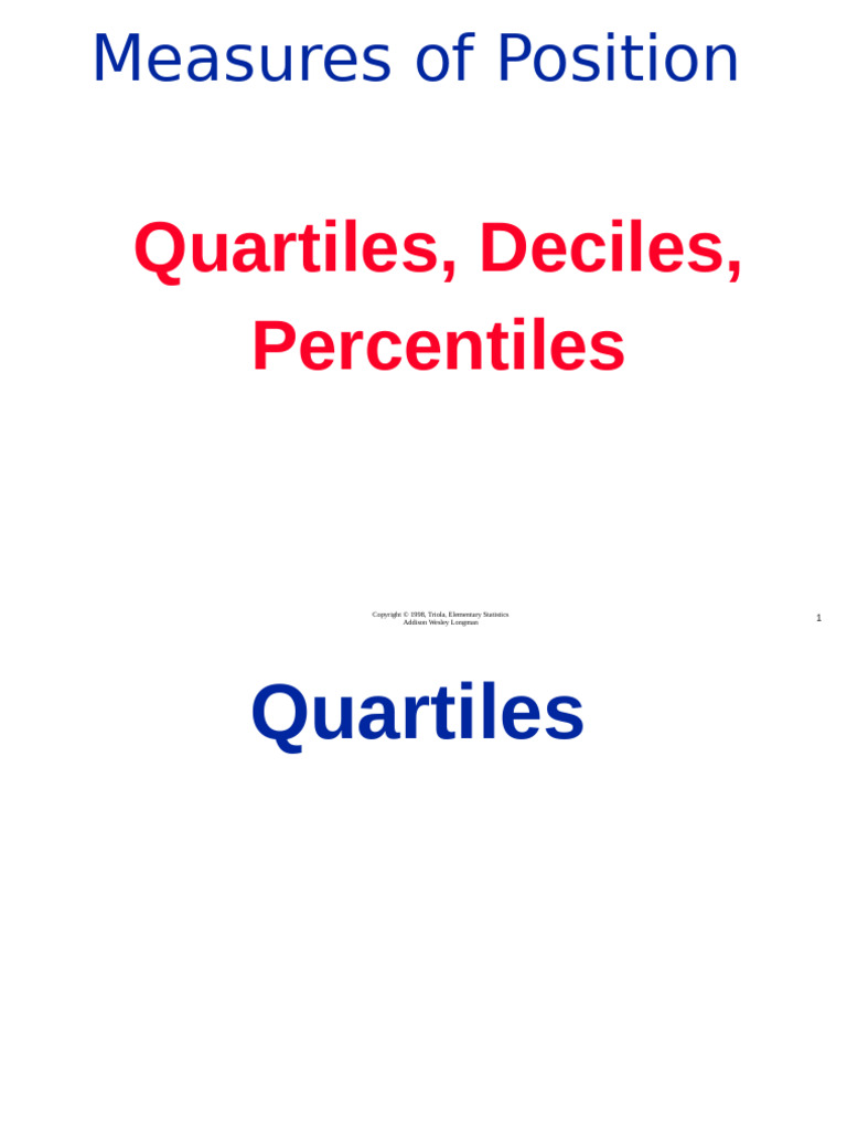 Sec 4 Quartiles & Percentiles | PDF | Statistical Analysis | Teaching Mathematics