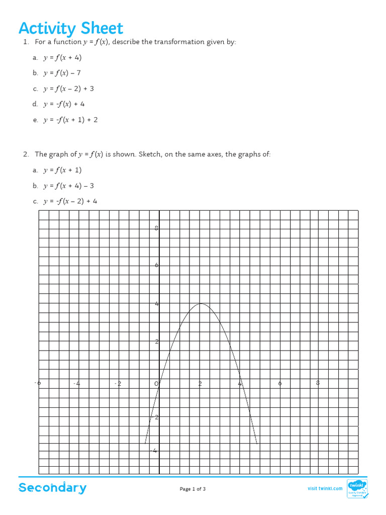 Lesson 4 - Higher Ability Activity Sheet | PDF | Geometry ...