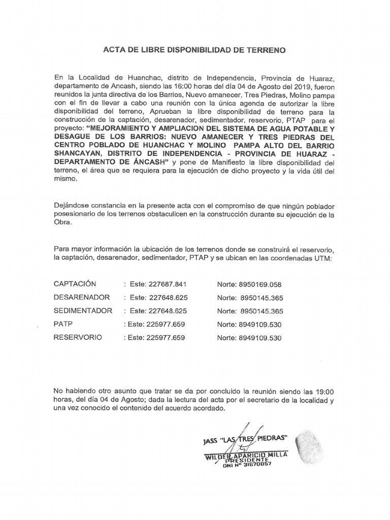 Actas 3 Piedras | PDF