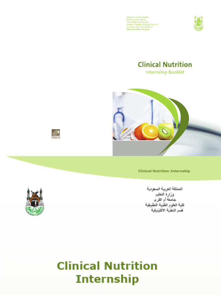 Clinical Nutrition Internship Booklet | PDF | Dietitian | Health Care