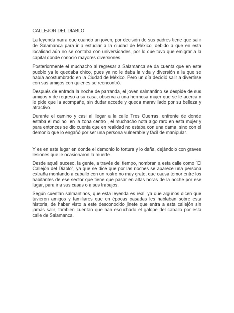 Callejon Del Diablo | PDF Callejon Del Diablo | PDF