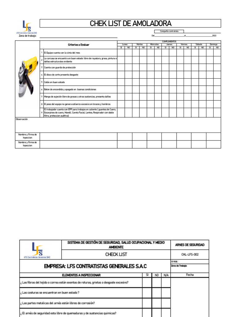 Check List - Lfs | PDF | Bienes manufacturados